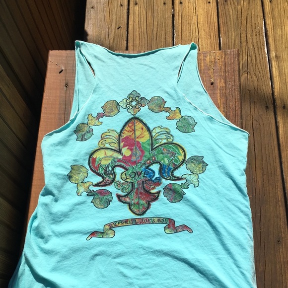 2B Free | Tops | 2b Free Fleur De Lis Tank L | Poshmark